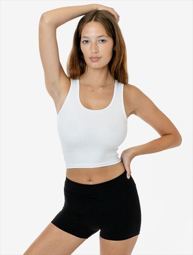 Los Angeles Apparel Heavy 2x1 Rib Crop Tank Viaos Viatransports Order